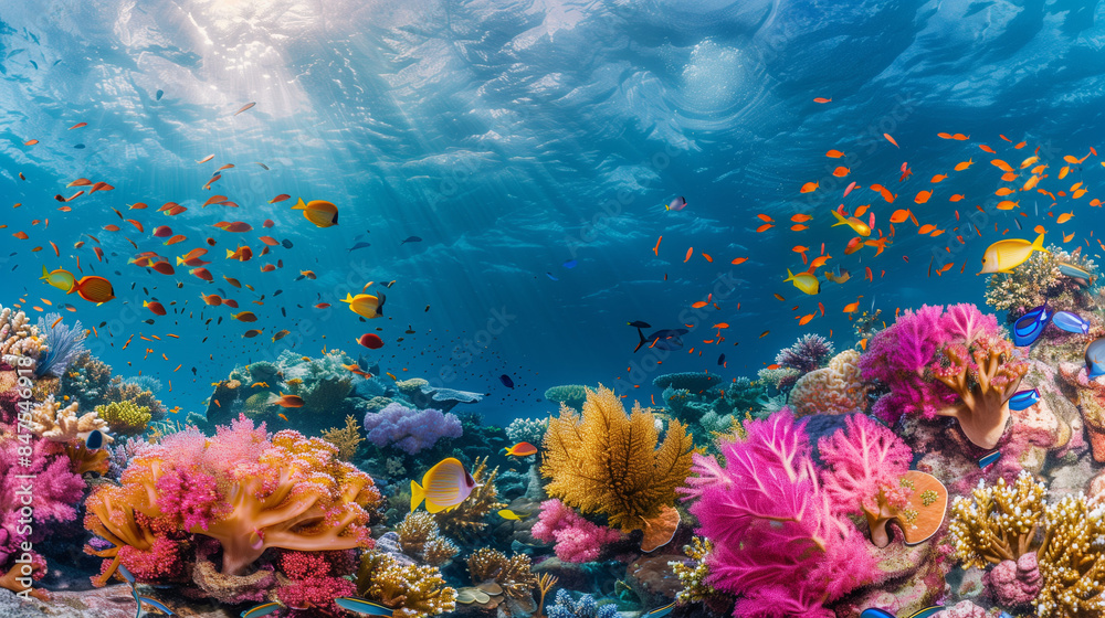 Underwater Photography of Vibrant Coral Reef Ecosystems and Diverse ...