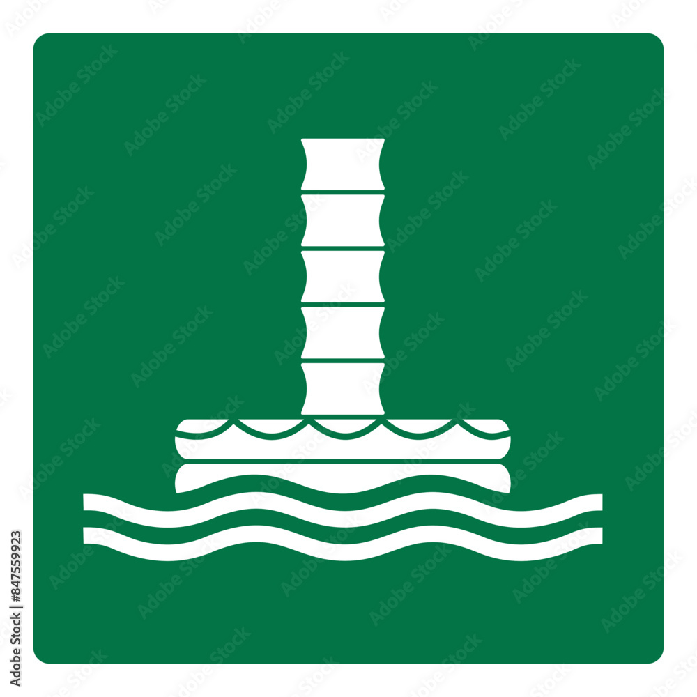 iso emergency and first aid safety signs marine evacuation chute symbol ...