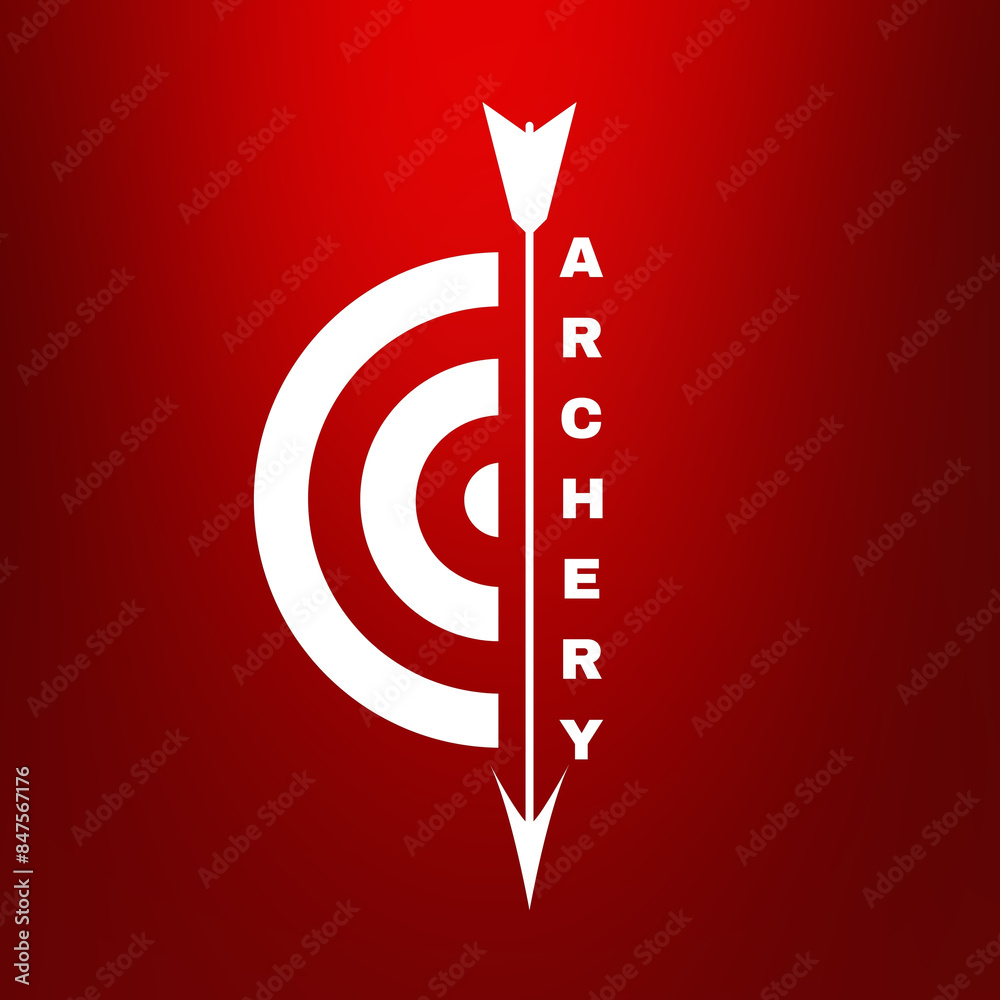 Archery bow and arrow Vector Illustration, Archery Target Set, Arrow ...