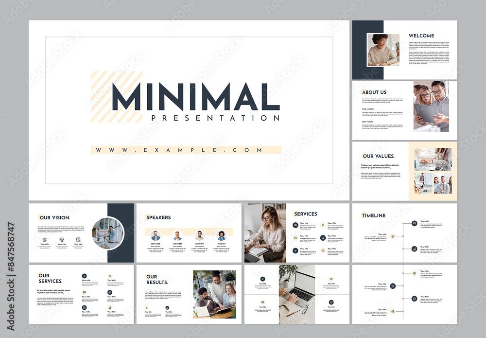 Minimal Presentation Layout Stock Template | Adobe Stock