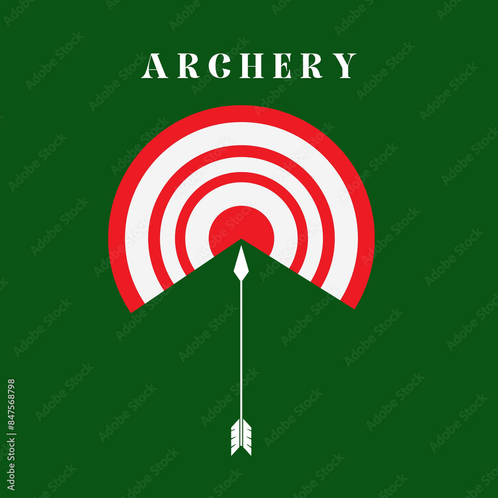 Archery bow and arrow Vector Illustration, Archery Target Set, Arrow ...