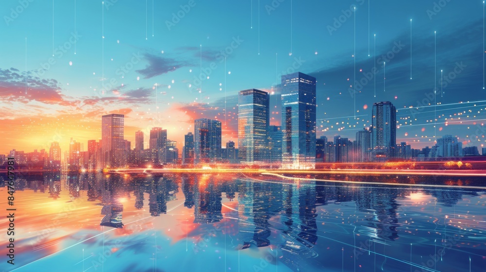 Realistic modern background showcasing real estate & architecture in ...