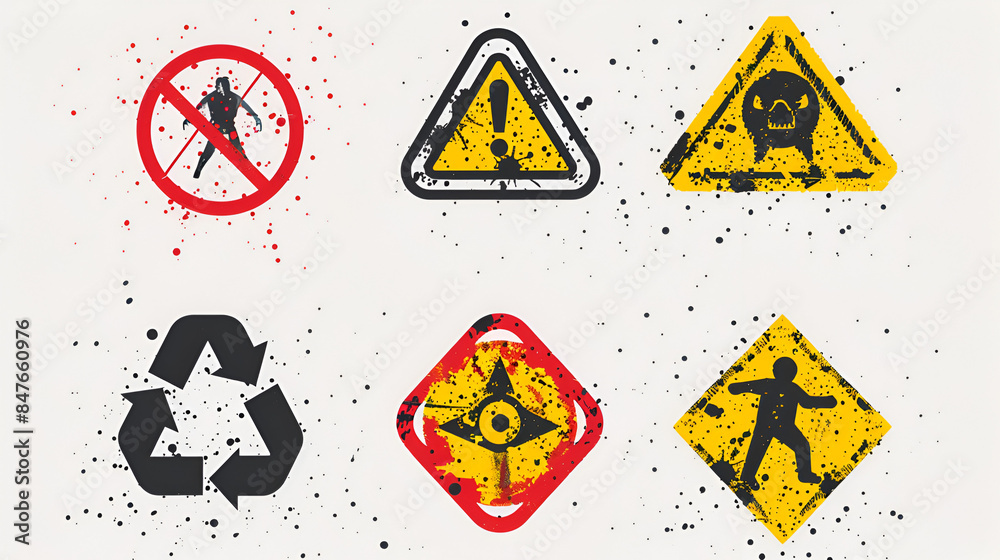 GHS Hazard pictograms. Danger warning sign isolated vector illustration ...