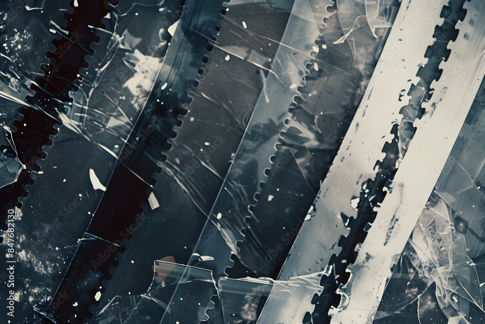 ultra minimalistic damaged 35mm film texture with analog effect overlay ...