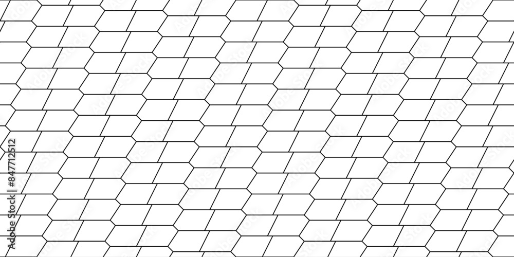 Seamless black and white geometric tile pattern. Parallelogram shapes ...