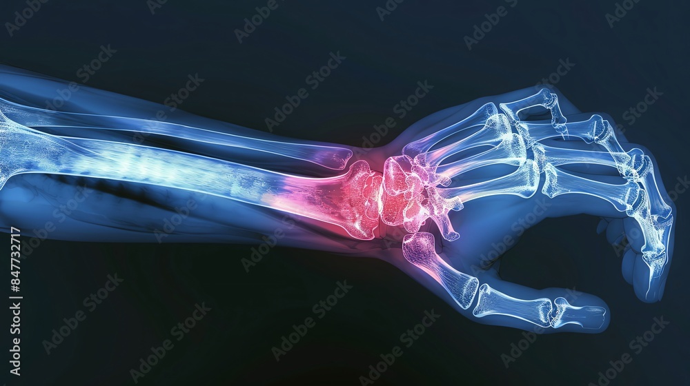 Ulnar Fracture Xray displaying a fracture in the ulna, close to the ...