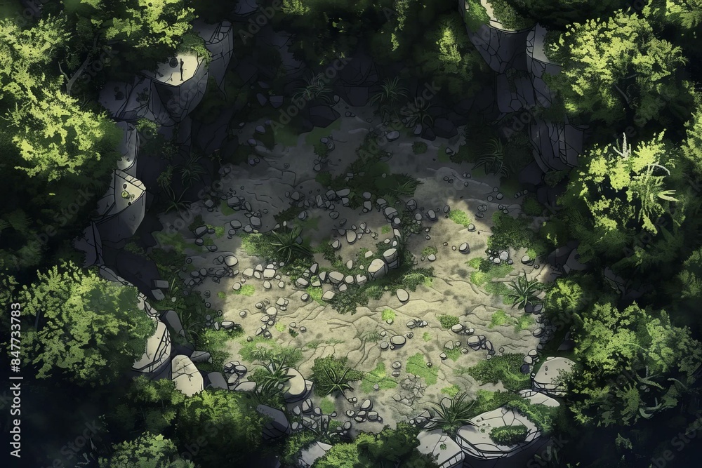 DnD Battlemap Monster Nest Battlemap Style. Un seul accès, divers ...