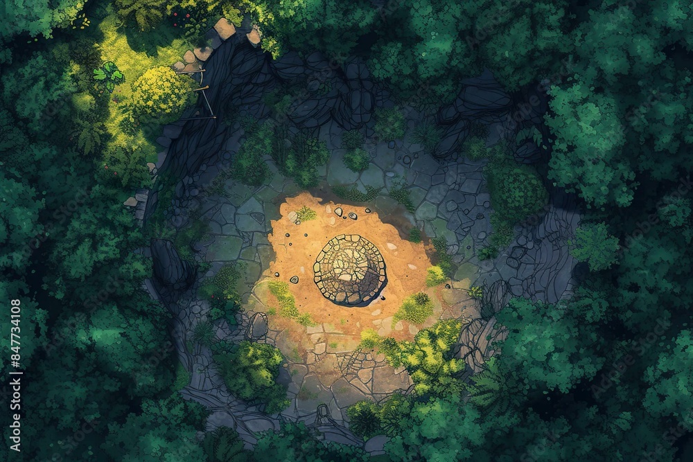 DnD Battlemap Monster Nest Battlemap. Nid de monstres dans la forêt ...