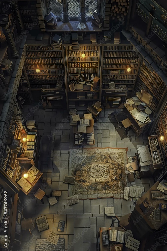 DnD Battlemap Rare Bookstore: A mysterious collection of ancient tomes ...