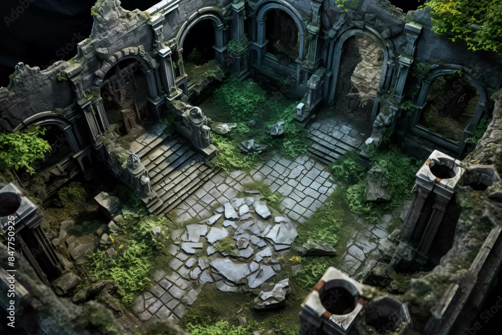 DnD Battlemap Ruined Temple - The remnants of a once majestic site ...