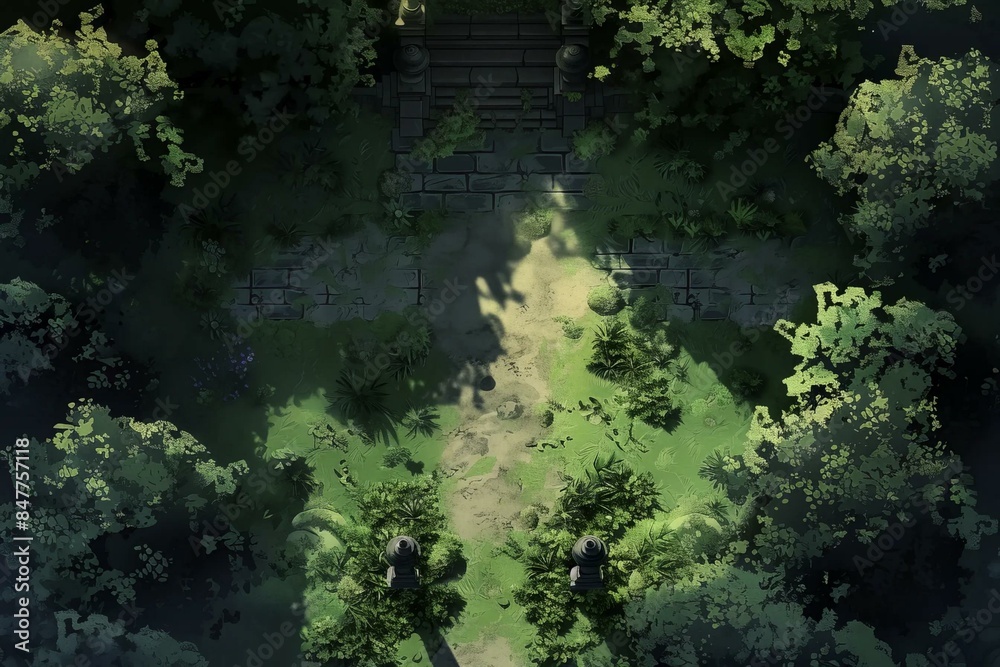 DnD Battlemap Shadow Corridor Battlemap - Mysterious maze battle map ...