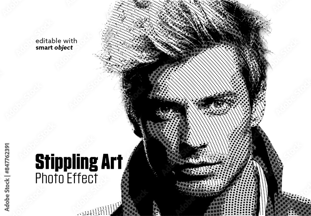 Stippling Art Effect Stock Template | Adobe Stock