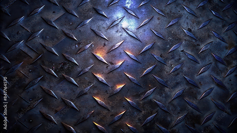 Rough black diamond plate texture with pits, industrial, background, metal, rugged, rough ...