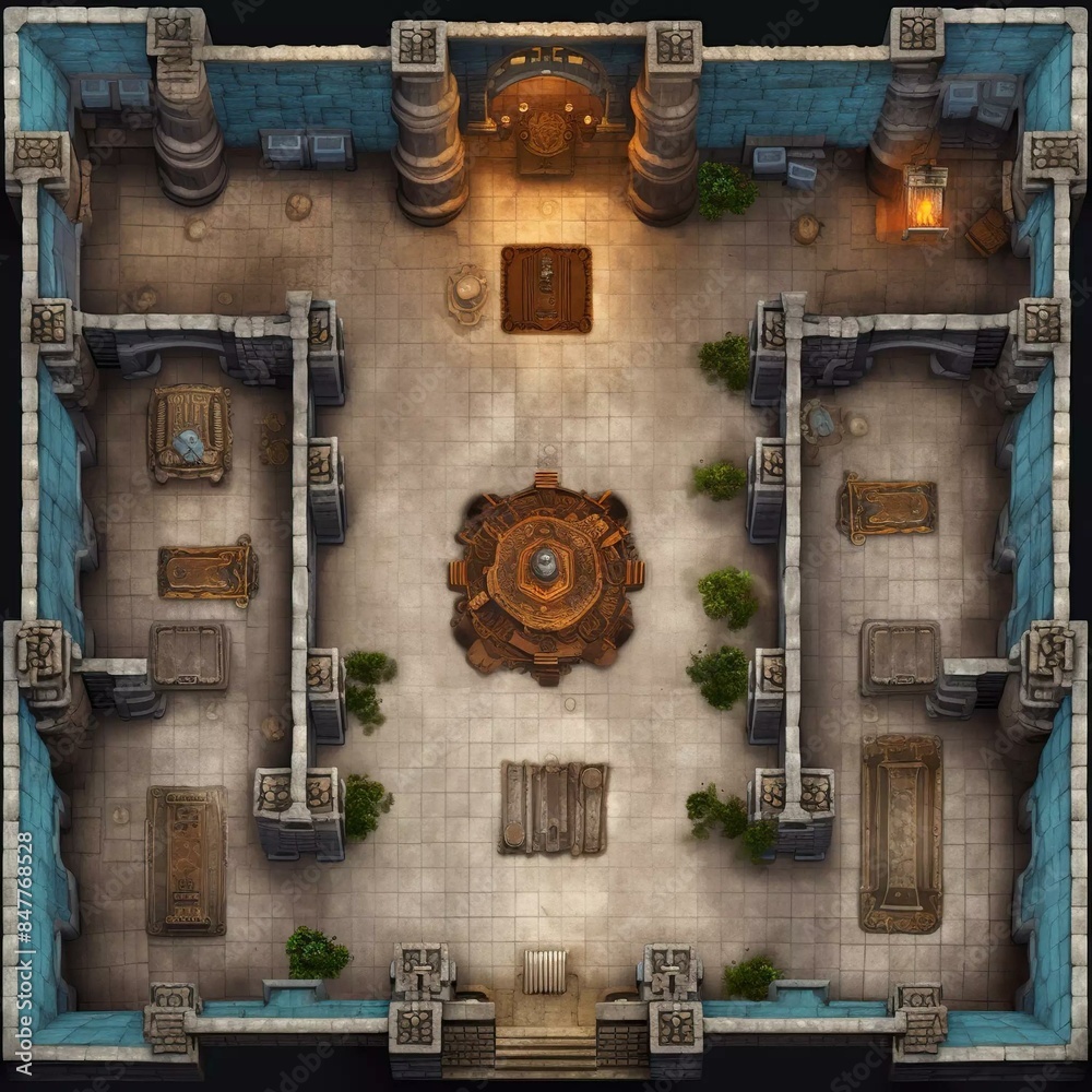 Ilustração do Stock: DnD Battlemap Temple of the Gods map - A map of a ...