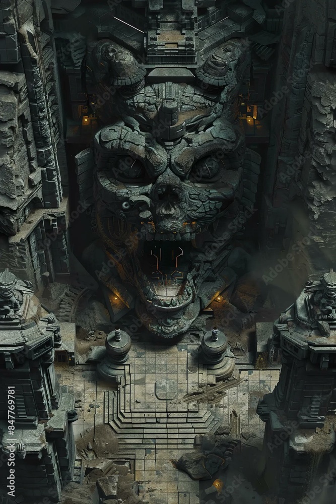 DnD Battlemap The Lair of a Medusa with Statue - A mysterious lair ...