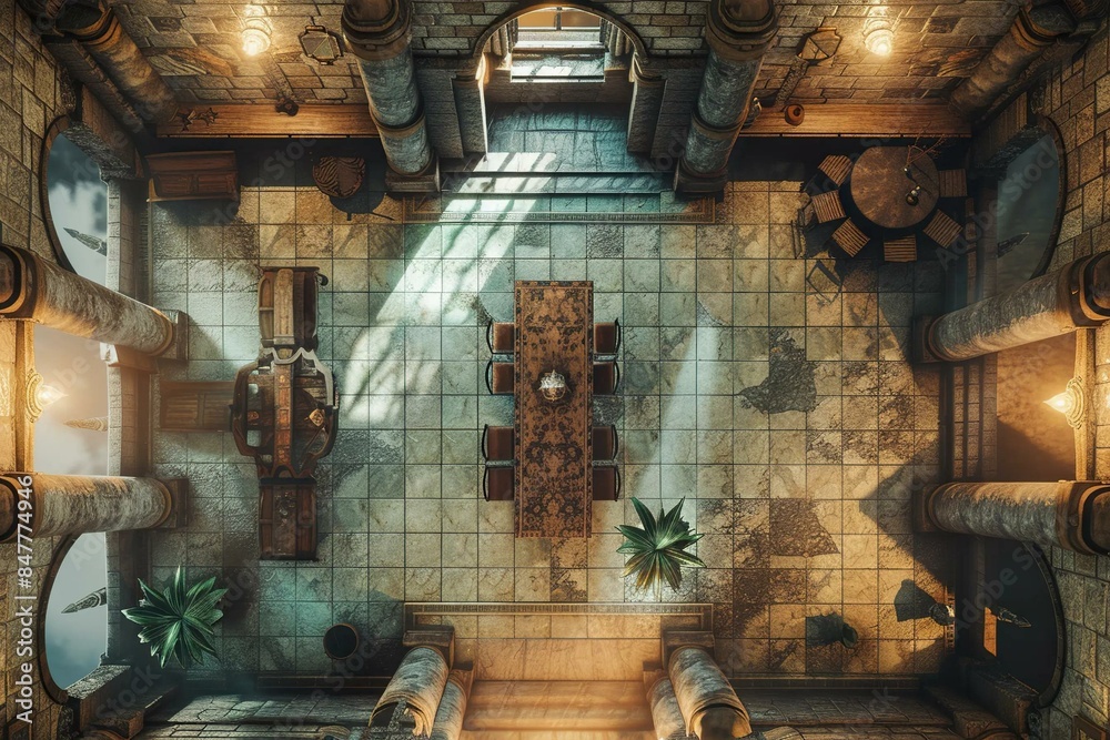 DnD Battlemap Treasure Room Battlemap: Ambiance salle au trésor. Stock ...