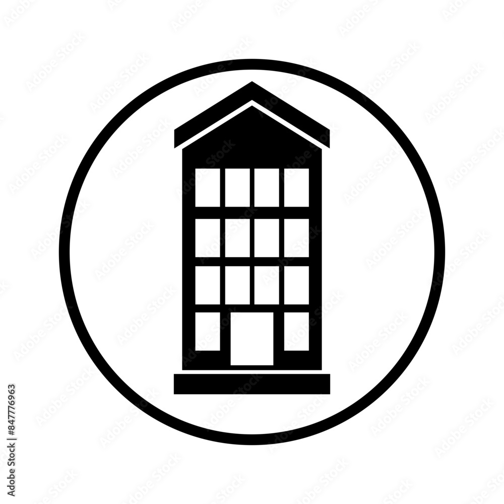 Apartment icon. Residential building Map placeholder landmark icon set ...