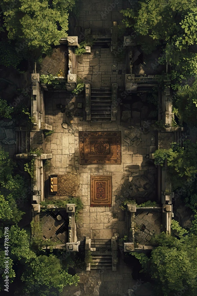 DnD Battlemap Taniwha Nest Battlemap with Opened Doors - Summarized en ...