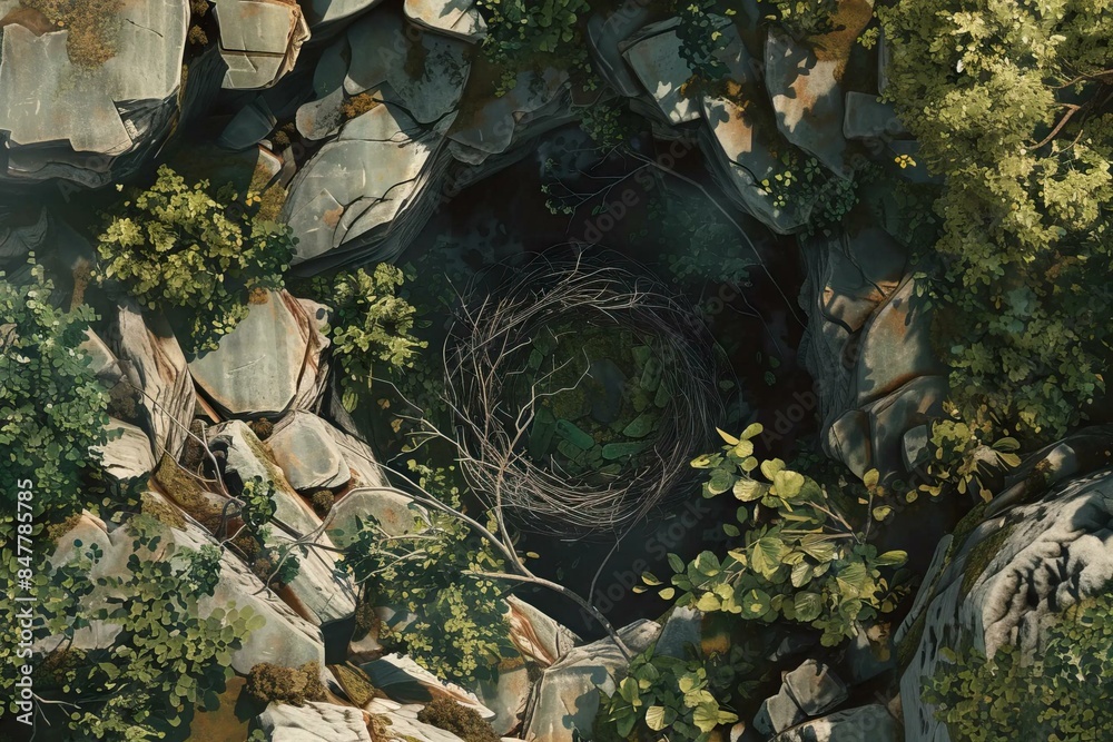 DnD Battlemap Wyvern Nest Battlemap: A detailed battlemap of a wyvern ...