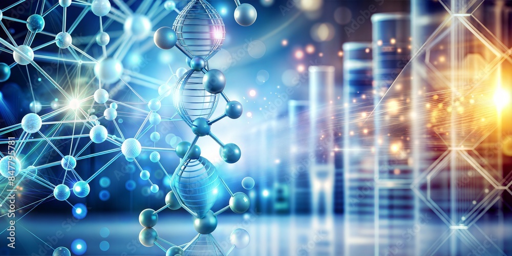 Digital background for Biotech abstract concept, left part of ...