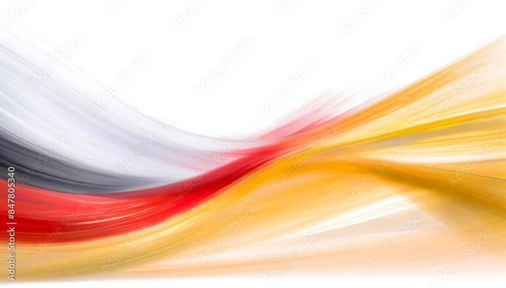 A wavy banner in the German national colors as a banner, white ...