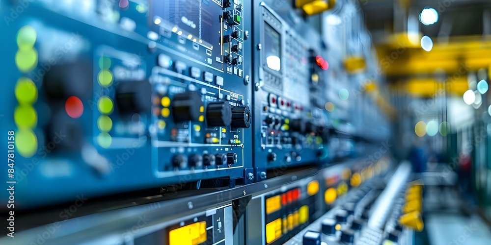 SCADA systems in industrial automation help engineers monitor and control processes. Concept ...