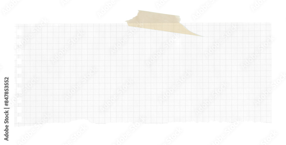 Ripped grid png paper, wall decoration on transparent background Stock ...