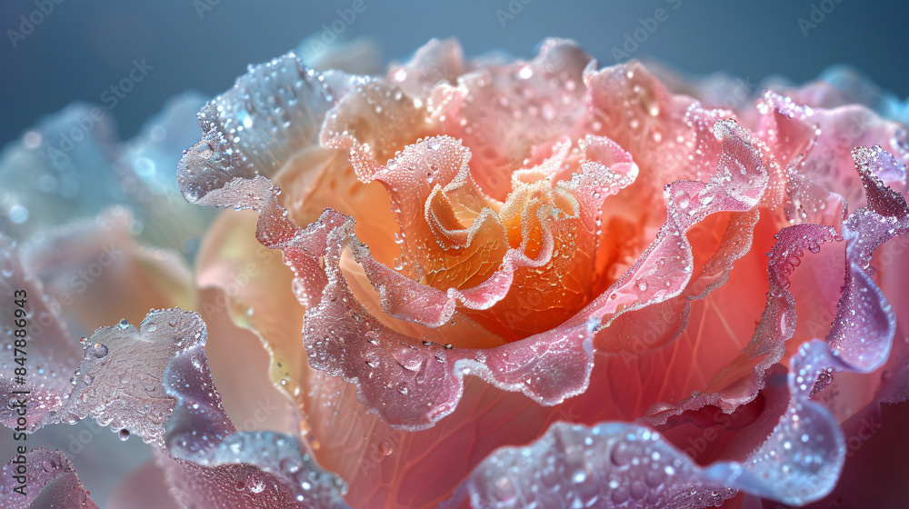 A deconstructed rose petal, magnified 1000x, unveils a hidden world of ...