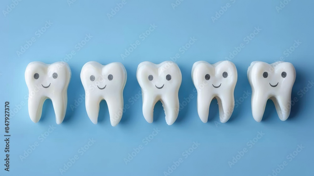 Numeric dental coding system for dental clinic decoration with teeth s ...