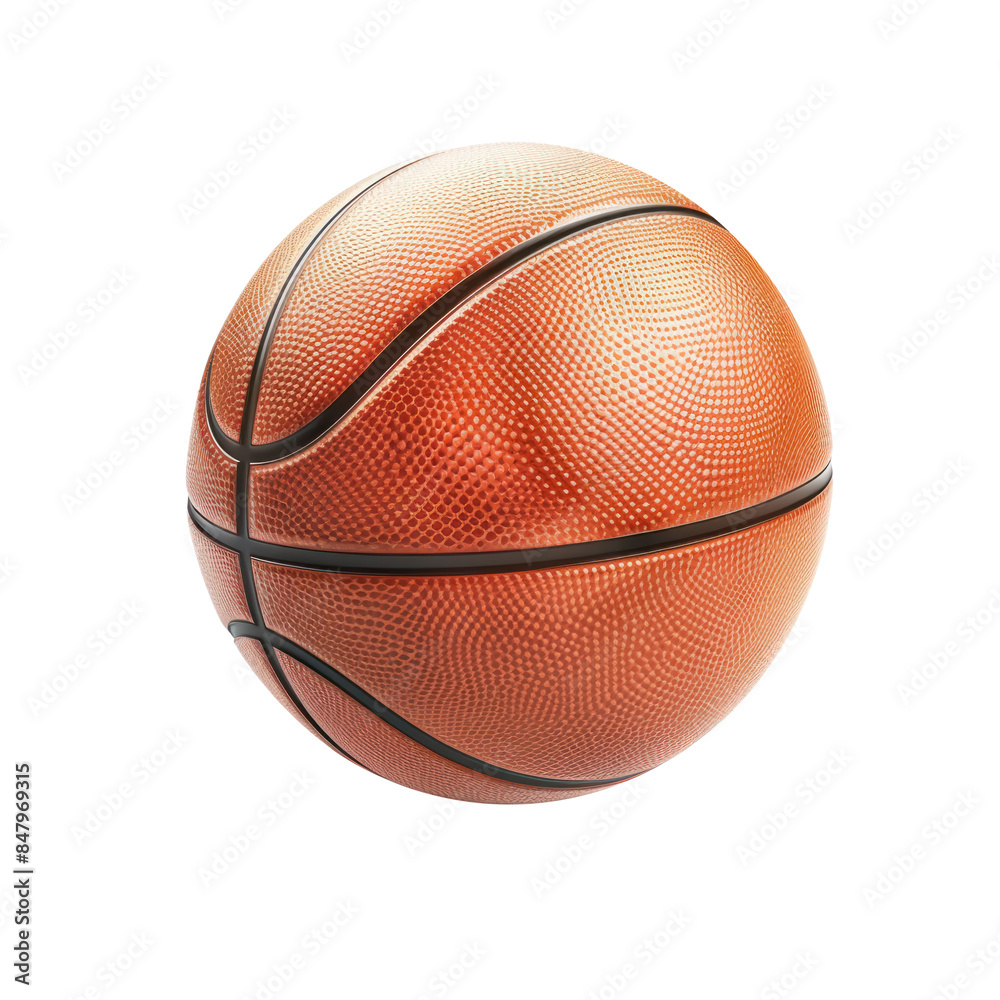 Single basketball ball isolated on transparent background cutout, PNG ...