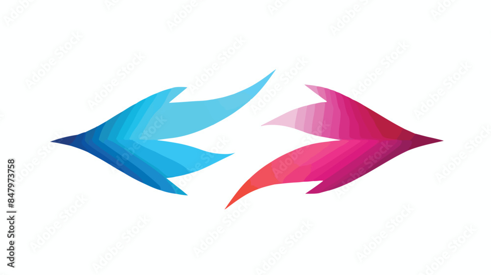 Merging and diverging arrows icon. Clipart image is Stock Vector ...