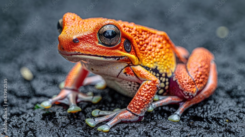tropical tree frog, Cruziohyla craspedopus. A rain forest amphibian ...
