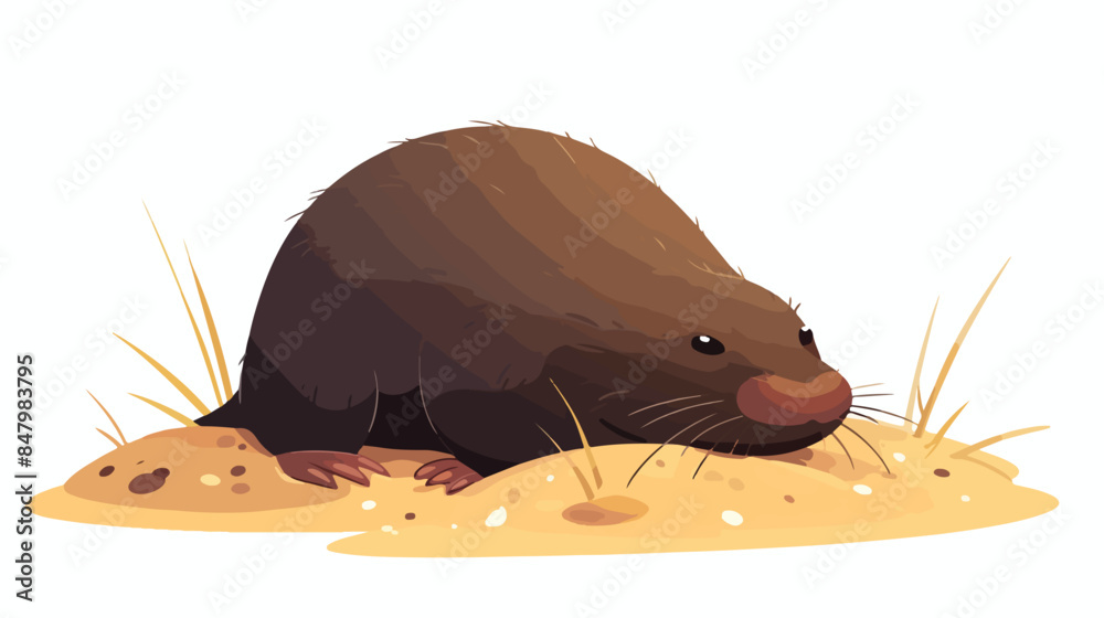 Mole outline icon. Clipart image isolated on white Stock Vector | Adobe ...