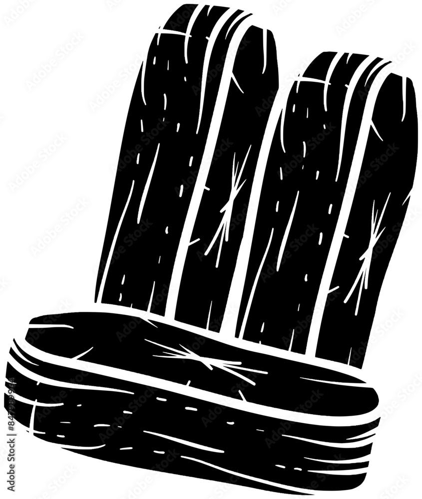 cassava illustration food silhouette tropical logo tapioca icon root ...