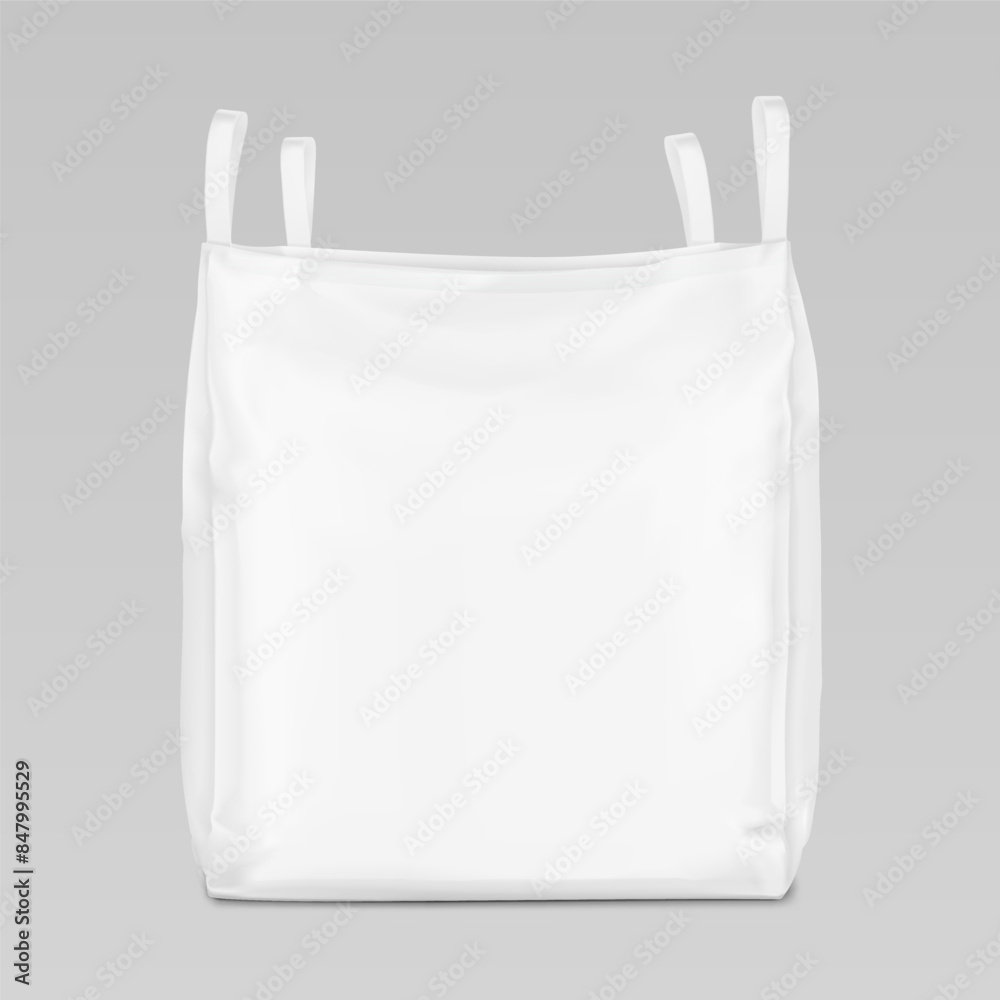 Flexible intermediate bulk container big bag mockup. High realistic. Vector illustration ...