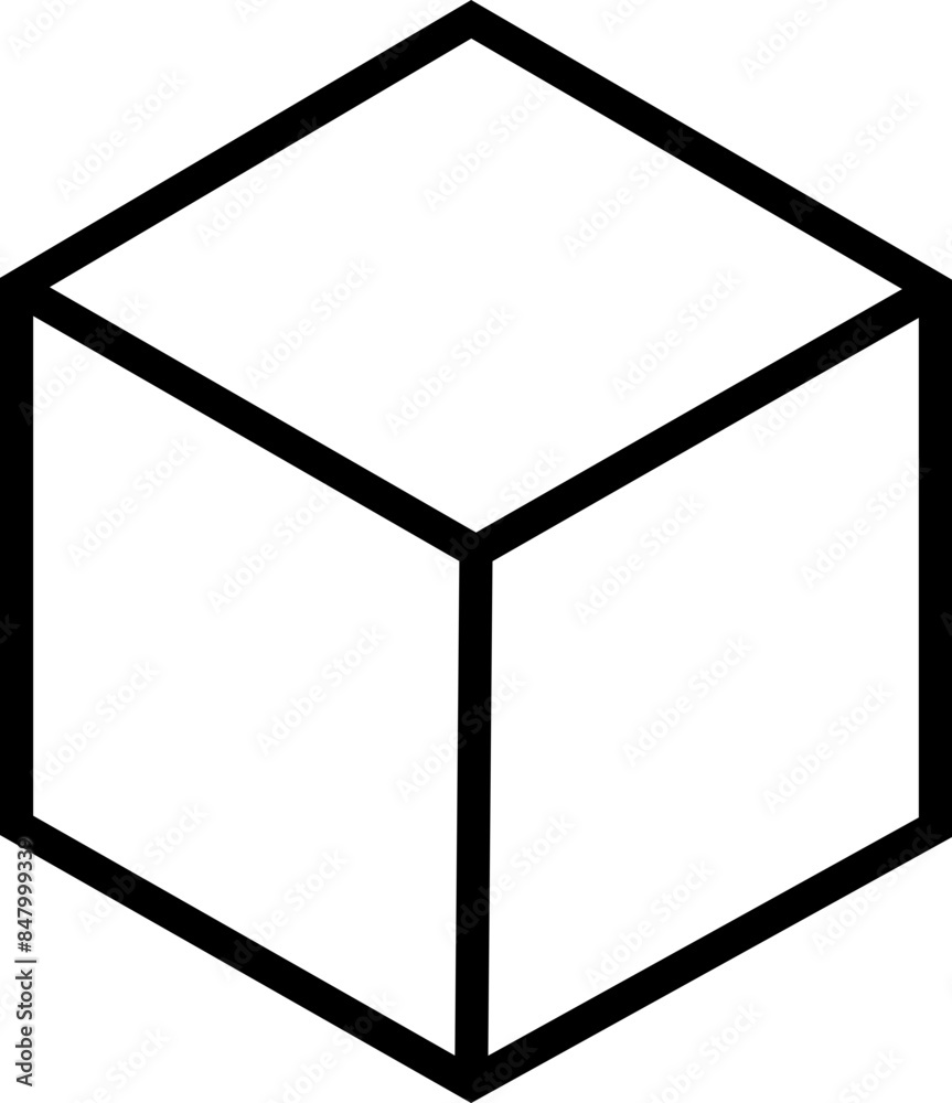 Cube vector icons. Black Cube icons. simple template virtual reality ...