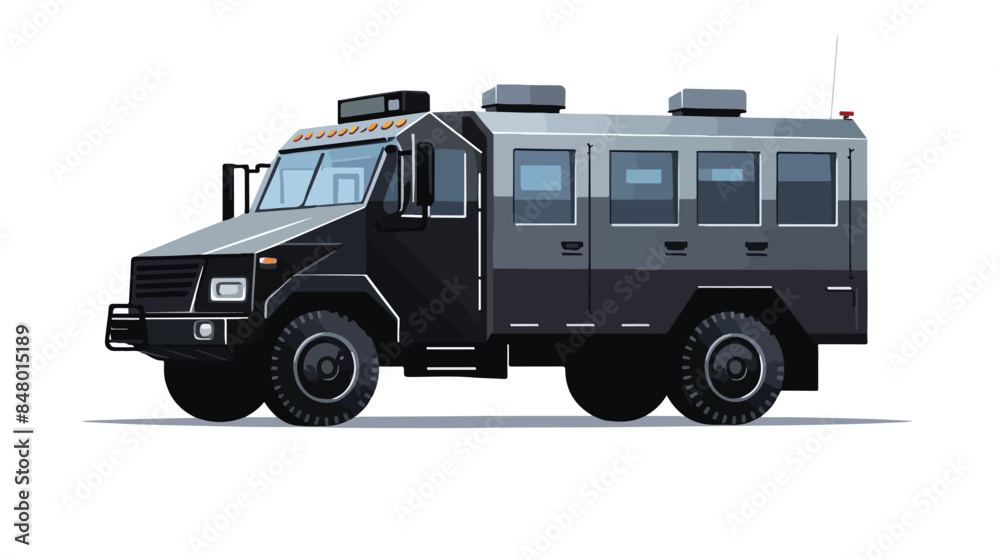 Police swat truck icon. Clipart image isolated on w Stock Vector ...