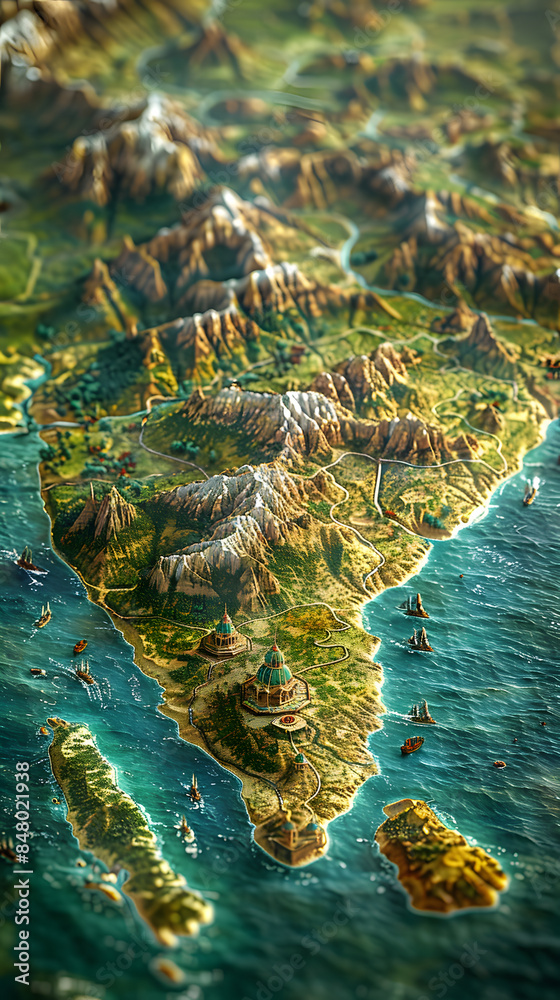 detailed map of India, Asia with all states and country boundary Stock ...