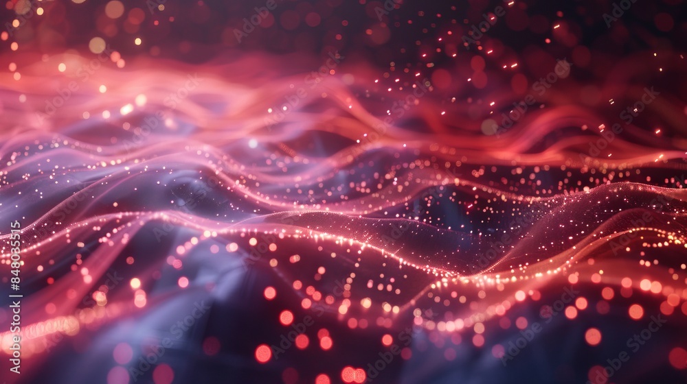 4k abstract particle wave background futuristic technology motion ...