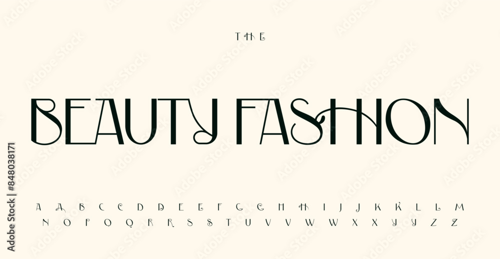 Beauty fashion font, elegant feminine alphabet, naive refined letters ...