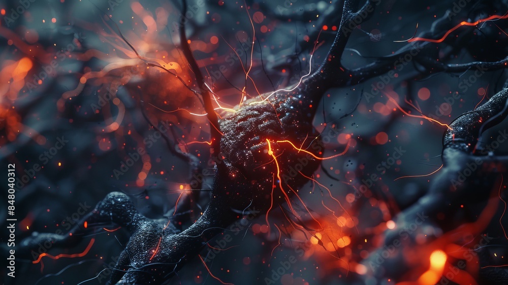 Highly detailed animation of firing neurons inside the human brain ...