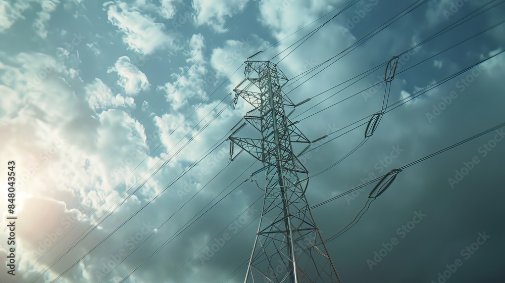 "3D render animation visualizing the timelapse of energy traveling ...