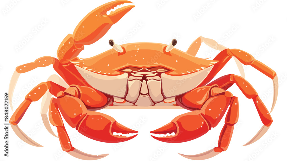 Red crab outline icon. Seafood clipart isolated on Stock Vector | Adobe ...