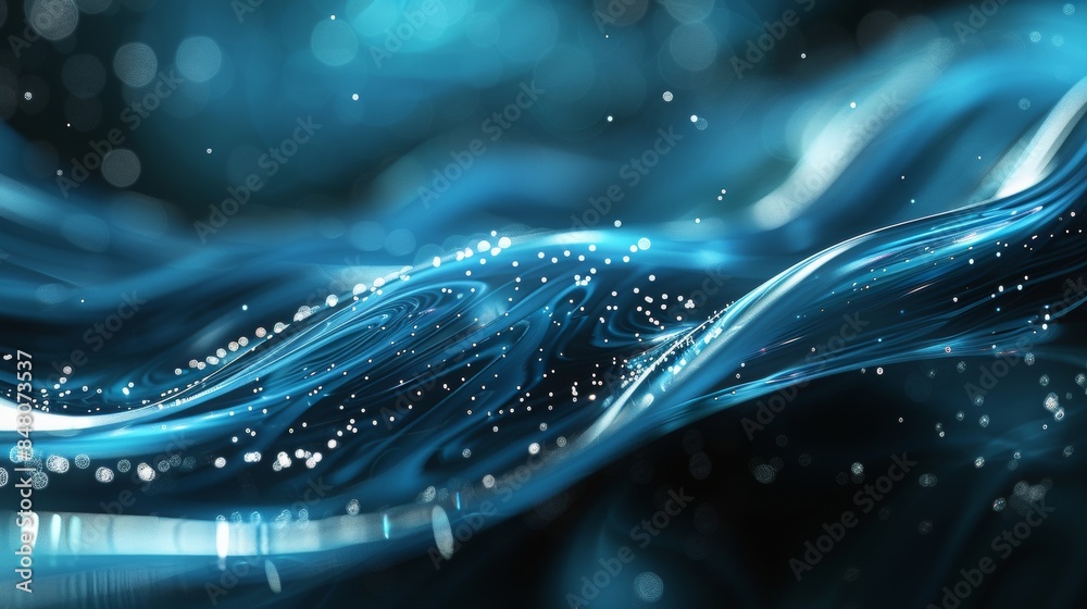 Modern abstract blue tech background illustrating digital waves and ...