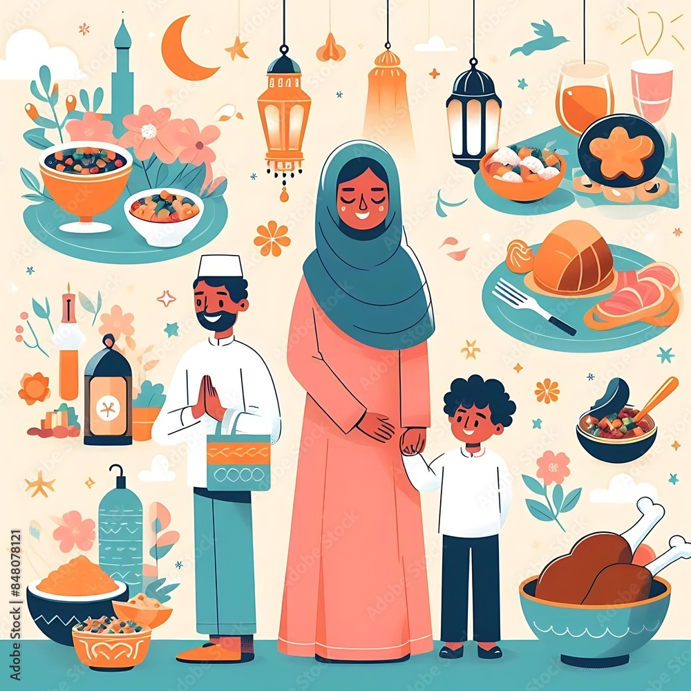Eid al-Adha 2024, the Feast of Sacrifice, Stock Illustration | Adobe Stock