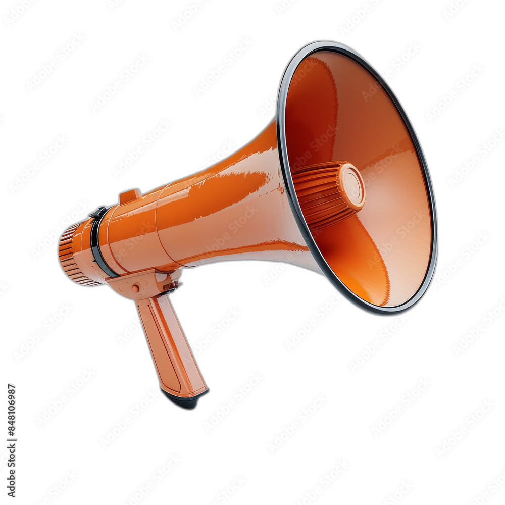 PNG image of a realistic 3D megaphone on a transparent background Stock ...