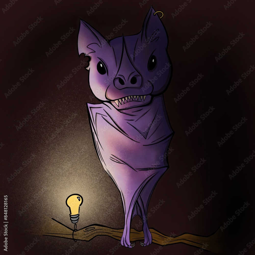 cartoon cute bat Stock Illustration | Adobe Stock