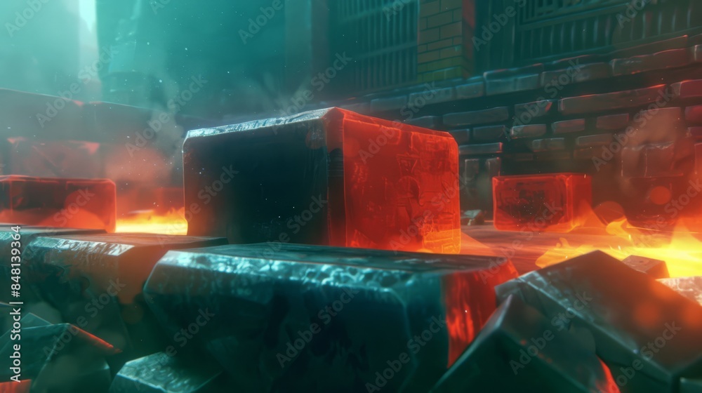 Translucent color, transfixing scenes, ancient chinese secret realm, 2d ...