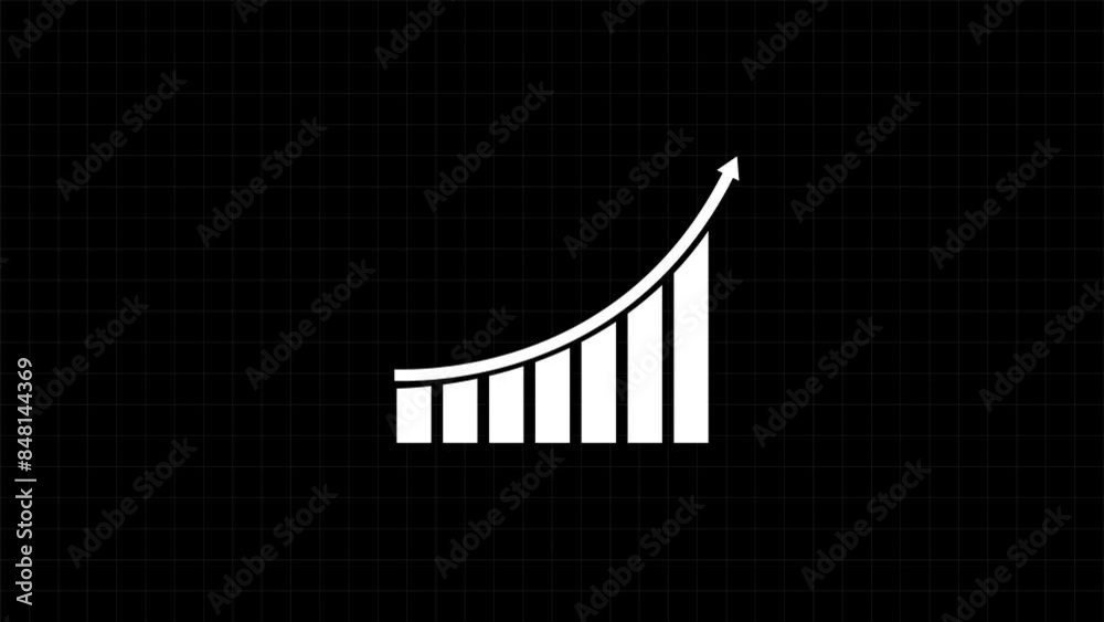 Animated of business graph icon. Flip chart, Chart board, diagram ...