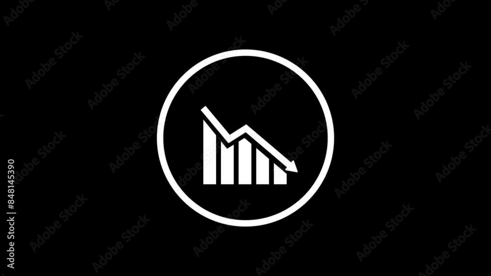 Animated of business graph icon. Flip chart, Chart board, diagram ...